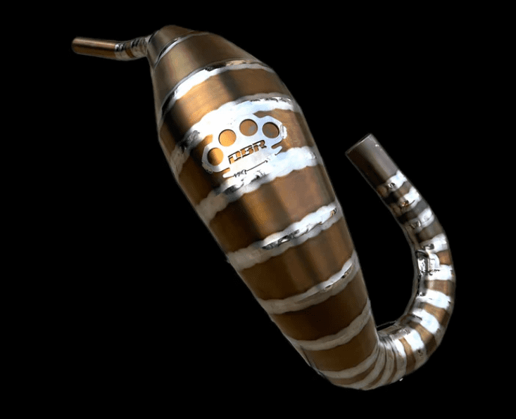 dbr factory bronze titanium 70cc - 100cc exhaust (detachable manifold)