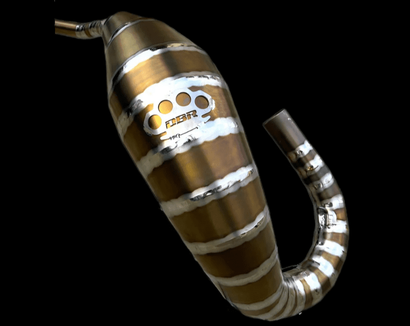 dbr factory gold titanium 70cc - 100cc exhaust (detachable manifold) f