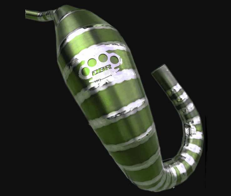 dbr factory green titanium 50cc exhaust (25mm inlet) for valenti rme 5