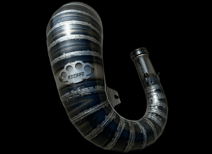 dbr factory classic 125cc-150cc exhaust with clear anti-rust cerakote